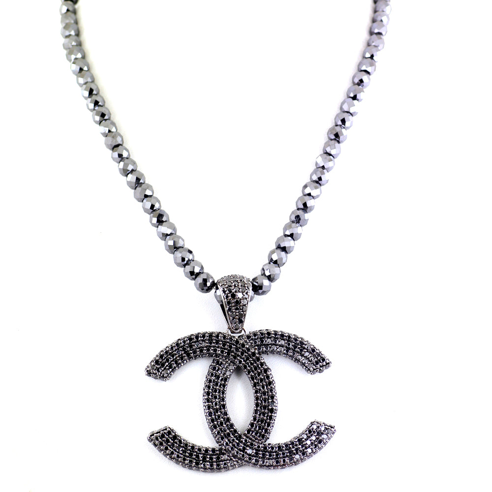 Derek Jeter Men's Black Diamond Necklace with CC Pendent, Amazing ...